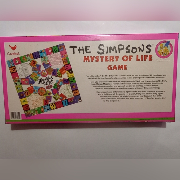 Toys | Vintage 199 The Simpsons Mystery Of Life Board Game Cardinal New ...
